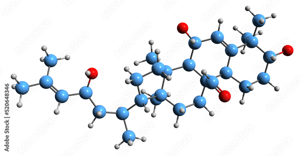 3D image of Momordicin I skeletal formula - molecular chemical ...