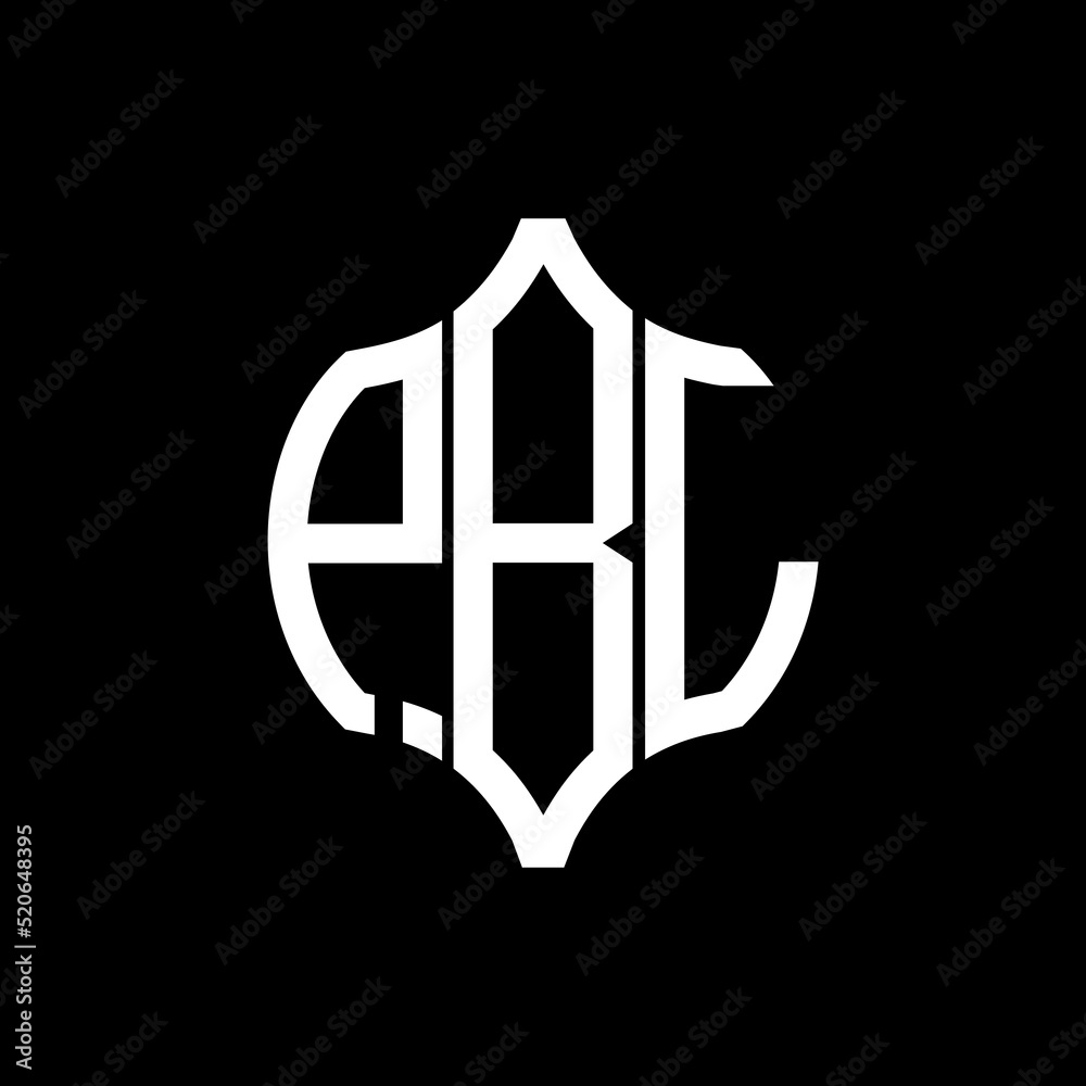 PBL letter logo. PBL best black background vector image. PBL Monogram ...