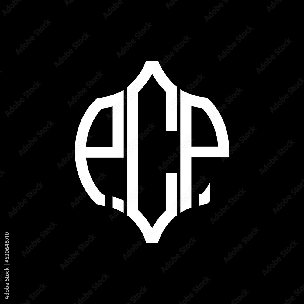 PCP letter logo. PCP best black background vector image. PCP Monogram ...