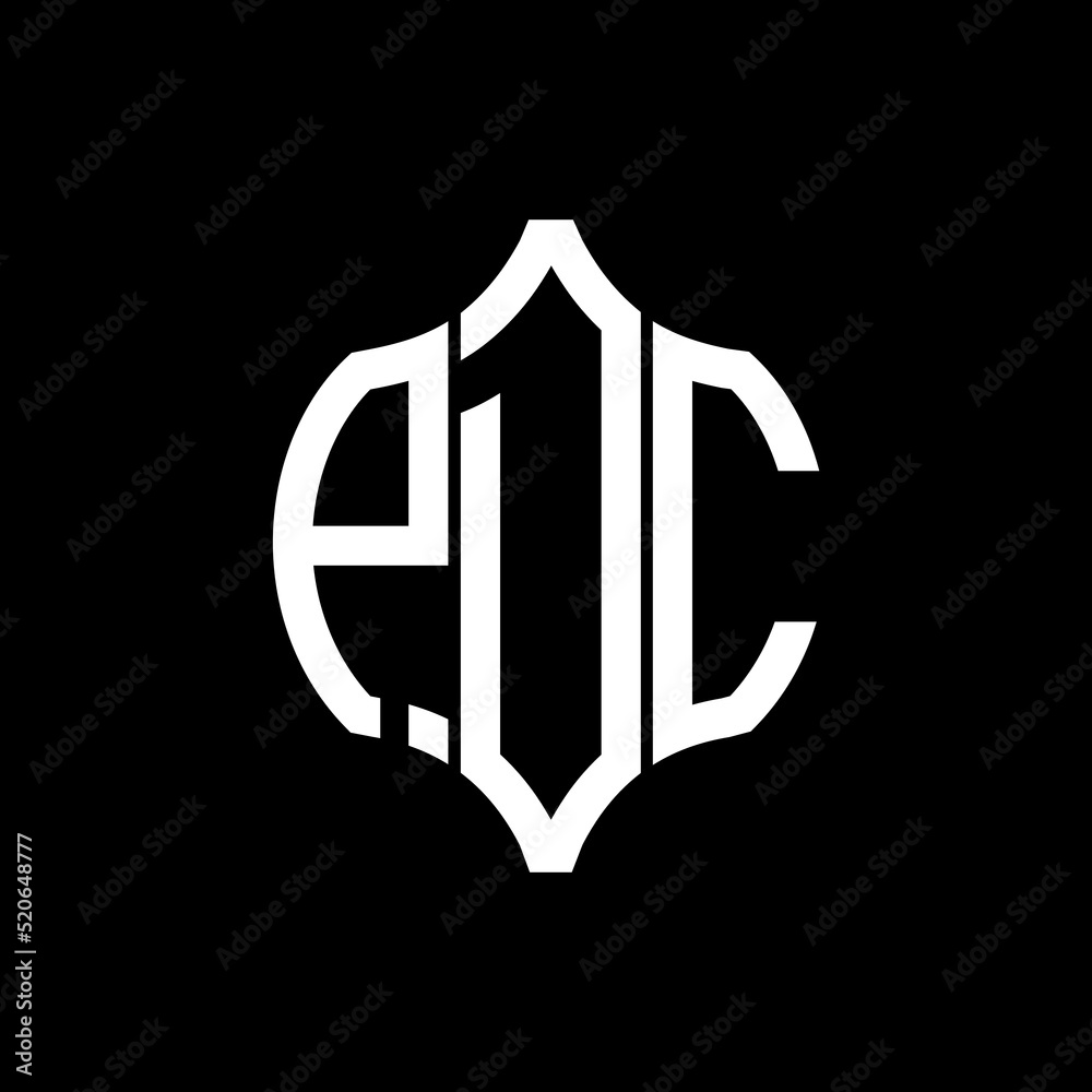 PDC letter logo. PDC best black background vector image. PDC Monogram ...
