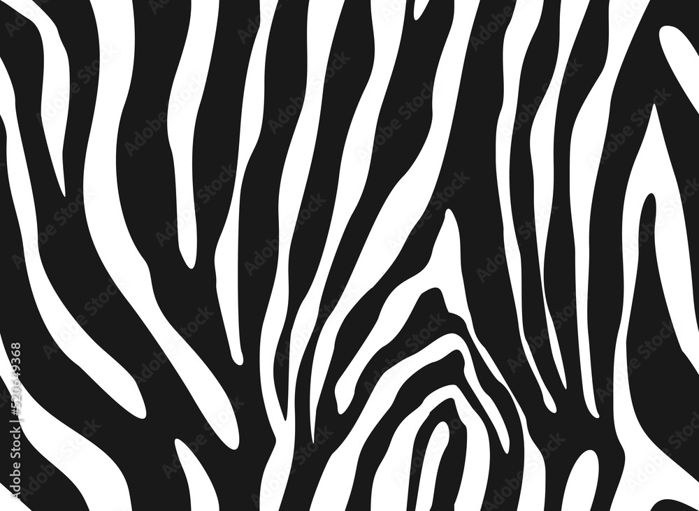 Zebra print background black and white animal skin texture seamless ...