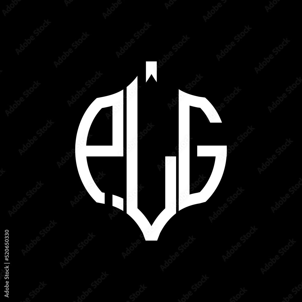PLG letter logo. PLG best black background vector image. PLG Monogram ...