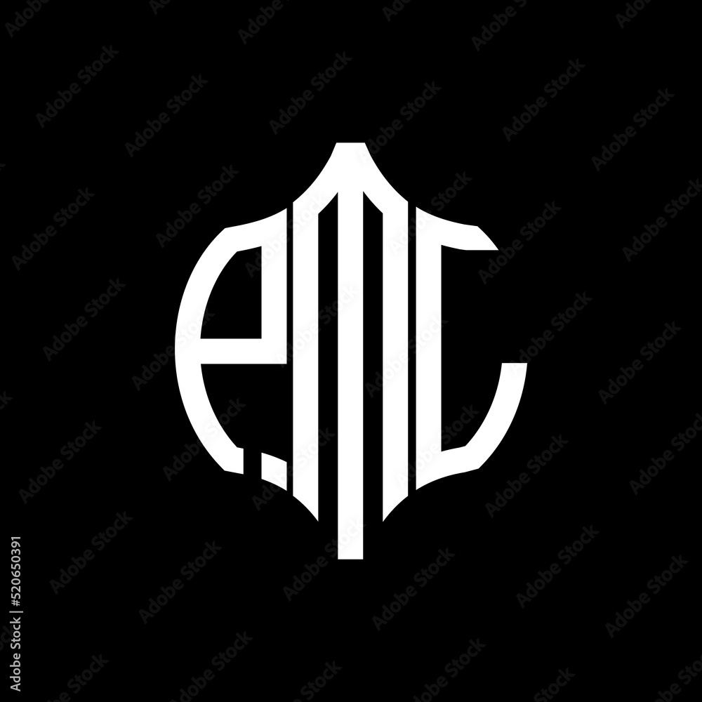 PML letter logo. PML best black background vector image. PML Monogram ...