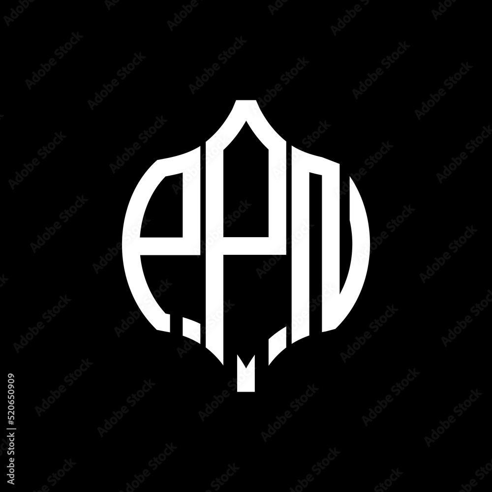 PPN letter logo. PPN best black background vector image. PPN Monogram ...