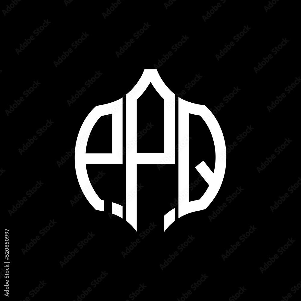PPQ letter logo. PPQ best black background vector image. PPQ Monogram ...