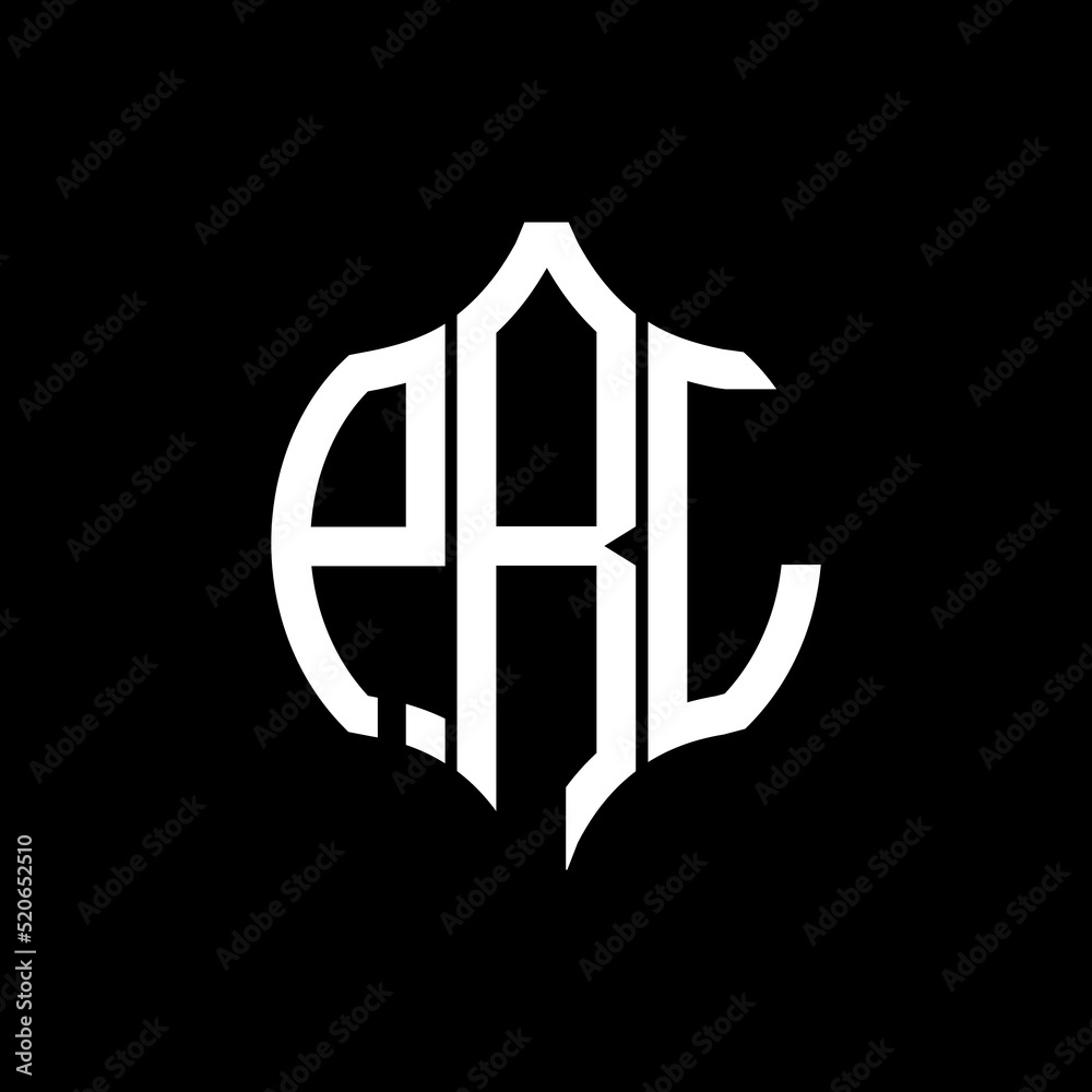 Vecteur Stock PRL letter logo. PRL best black background vector image ...