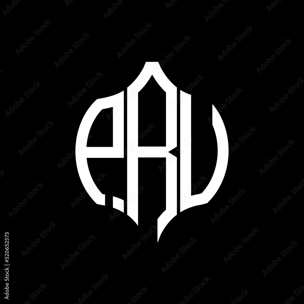 PRV letter logo. PRV best black background vector image. PRV Monogram ...