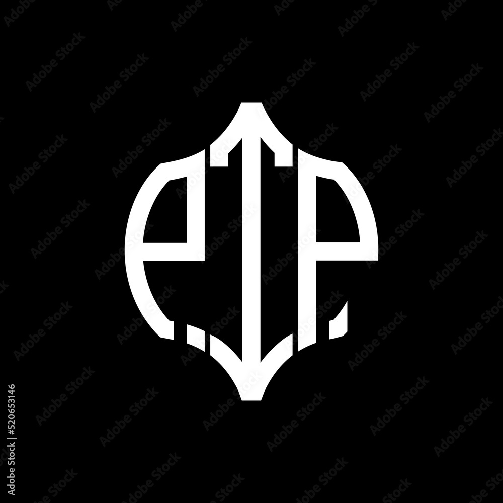 Vecteur Stock PTP letter logo. PTP best black background vector image ...