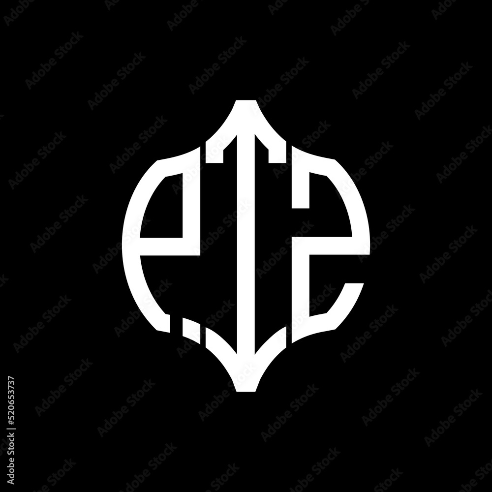 PTZ letter logo. PTZ best black background vector image. PTZ Monogram ...