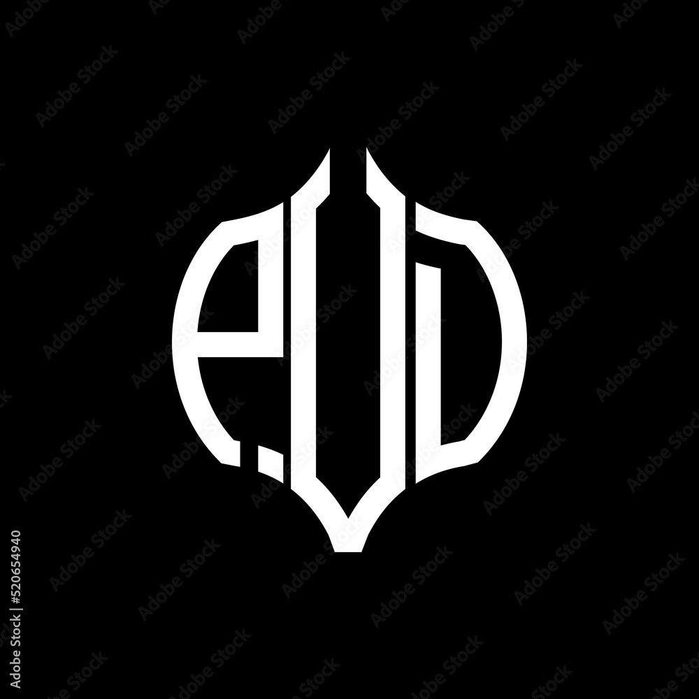 PVD letter logo. PVD best black background vector image. PVD Monogram ...