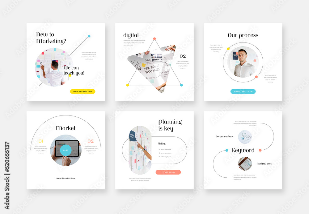 Creative Business Layouts with for Company Promo Stock Template | Adobe ...