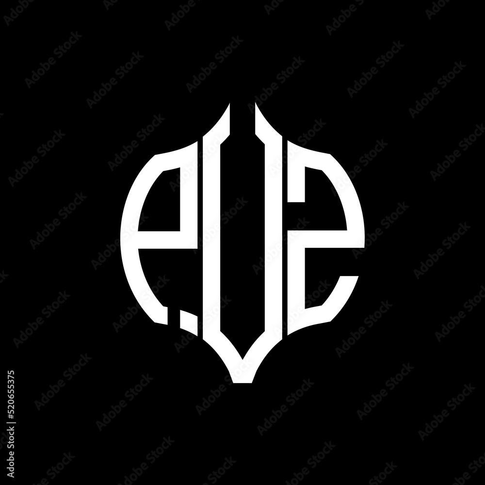 PVZ letter logo. PVZ best black background vector image. PVZ Monogram ...