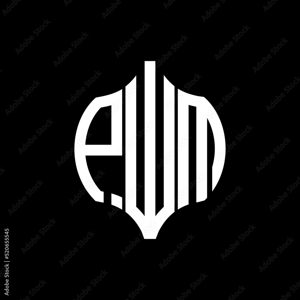 PWM letter logo. PWM best black background vector image. PWM Monogram ...