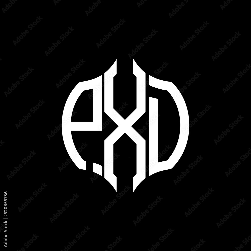 PXD letter logo. PXD best black background vector image. PXD Monogram ...