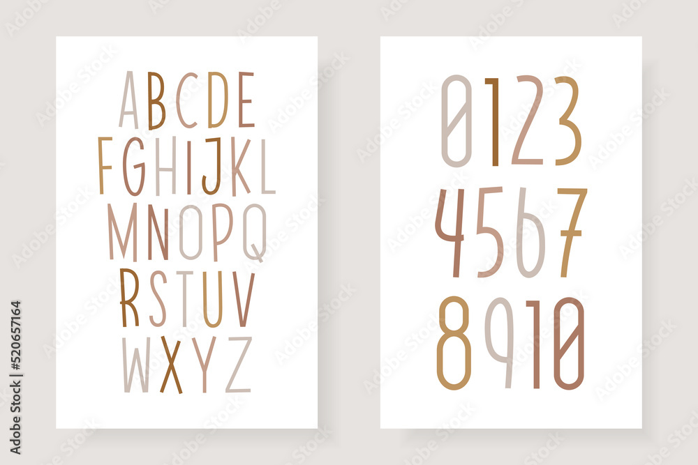 Alphabet Poster, ABC Prints, 123 Prints, Printable Numbers 123 Poster ...