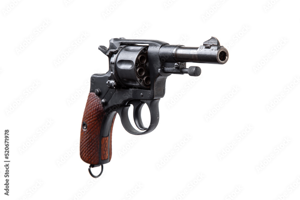 Fotografia do Stock: Vintage classic pistol revolver. Weapons of the ...