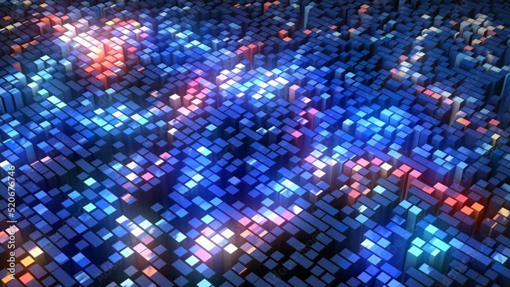 Animated scoreboard background. Chaotically moving pistons. Fire and ...