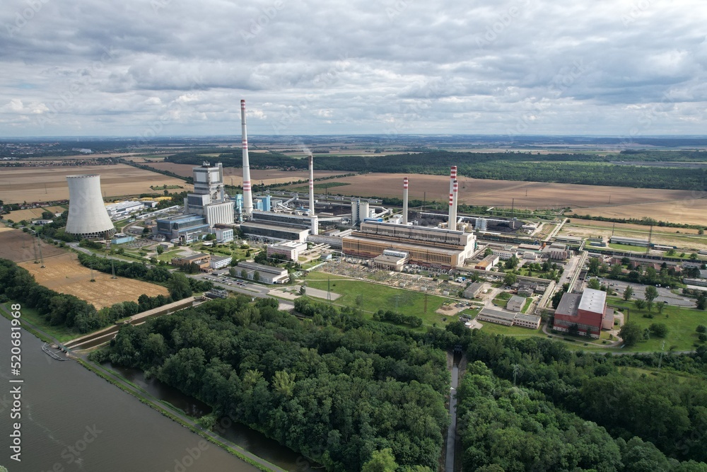 Power plant Melnik (Elektrárna Mělník),Tepelná elektrárna Mělník, Štětí ...