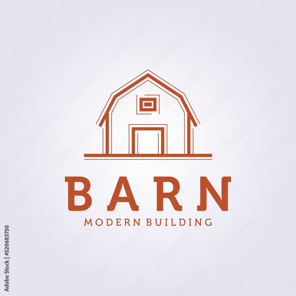 minimalist modern barn logo exclusive and premium barn logo vector ...