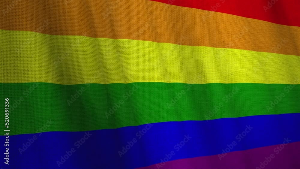The rainbow flag, LGBT LGBTQ pride flag for gay pride flag waving at ...