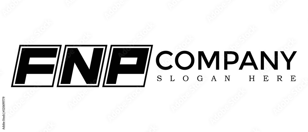 FNP three Letter Rounded rectangle boxes shape element symbol digital ...