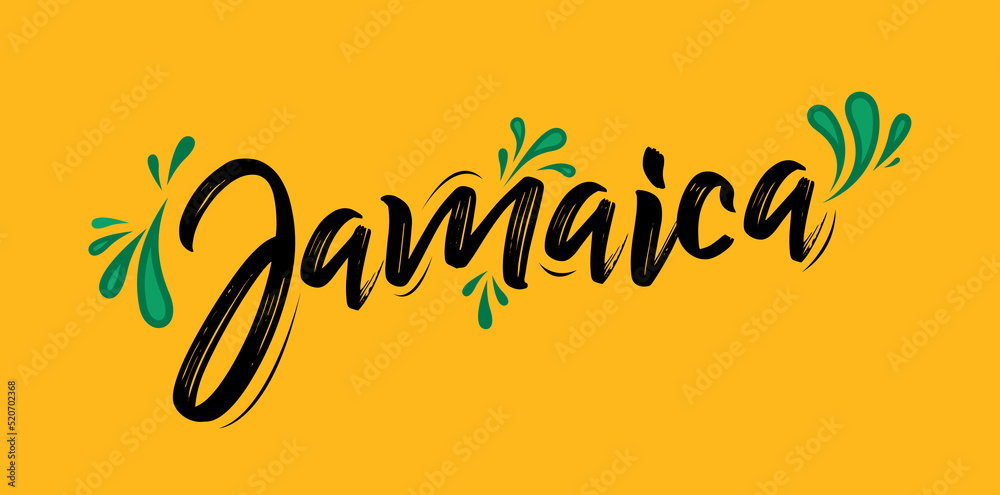 Jamaica typographic design Jamaican flag colors vector illustration ...