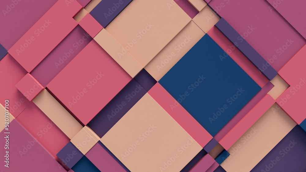 Multicolored Tech Background with a Geometric 3D Structure. Bright ...