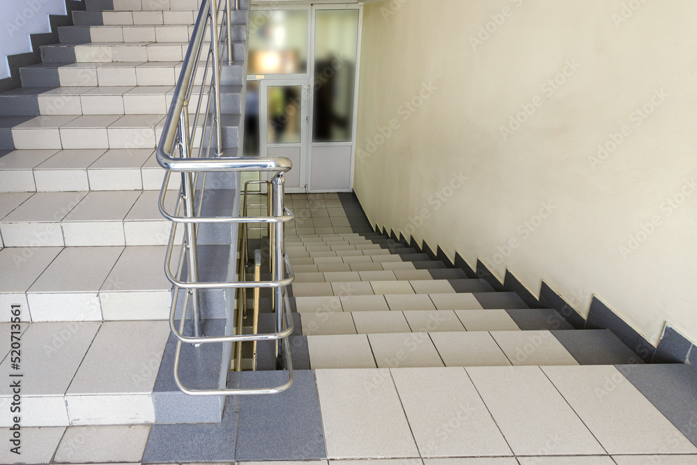Staircase and corridor, contemporary architecture Stock Photo | Adobe Stock