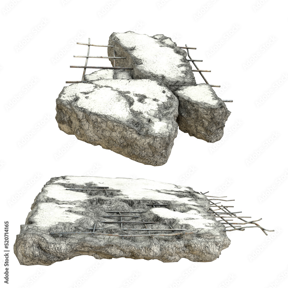 Broken Concrete Rebar