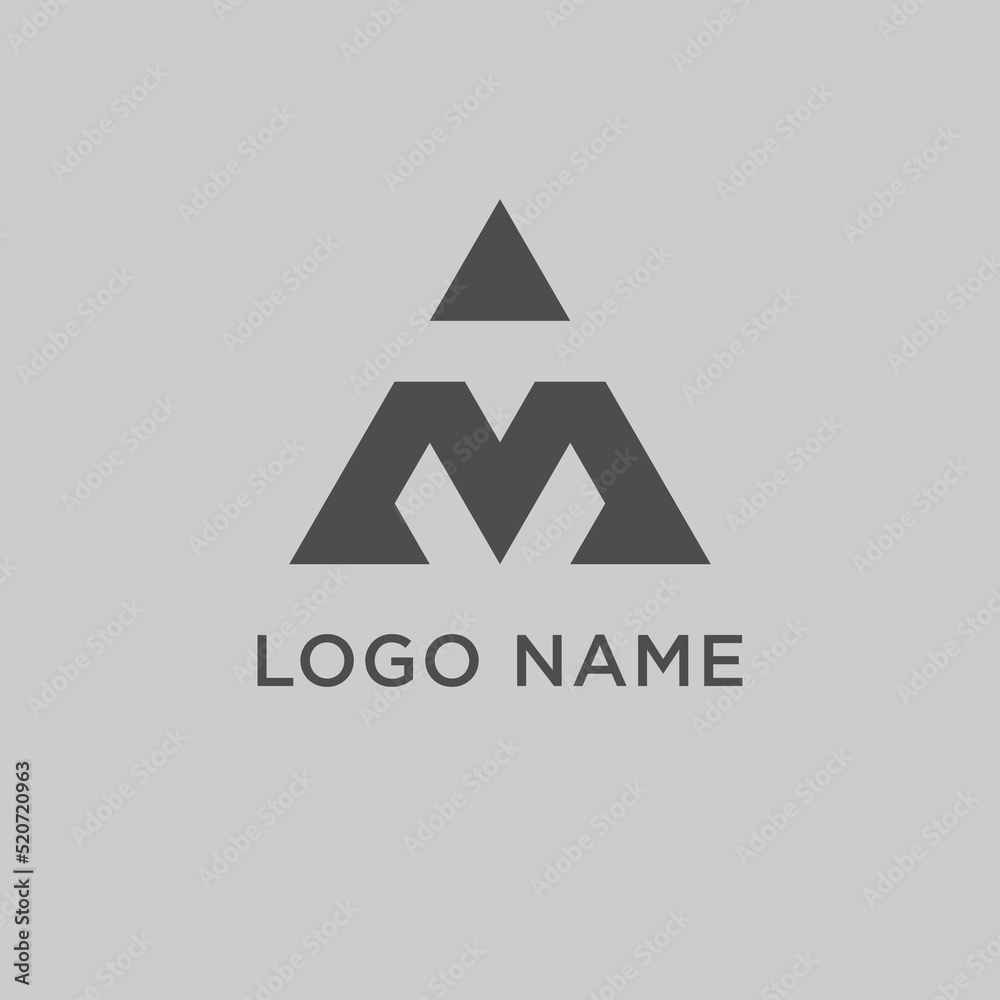 letter m logo triangle logo Stock Vector | Adobe Stock