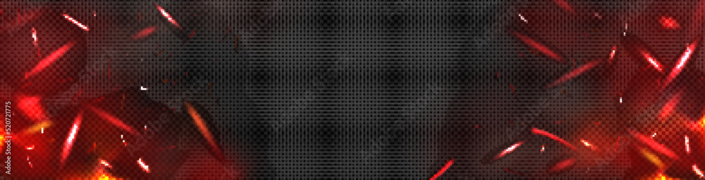 Red fire sparks overlay effect, burning campfire flame with ember ...