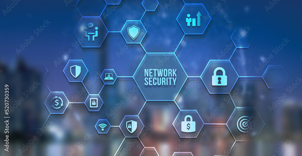 Internet, business, Technology and network concept. Cyber security data ...