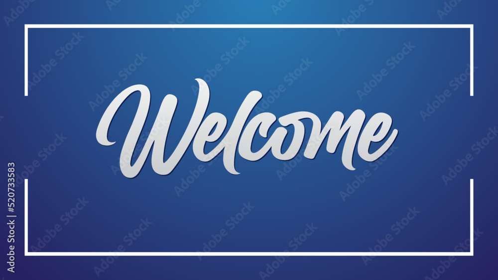 Welcome banner smooth text Stock Vector | Adobe Stock