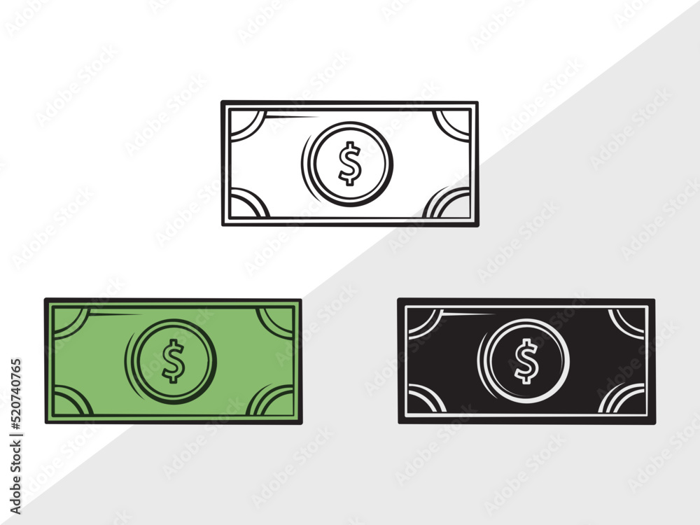 Vecteur Stock Money SVG | Dollars Svg | Money Bag With Dollar Svg ...