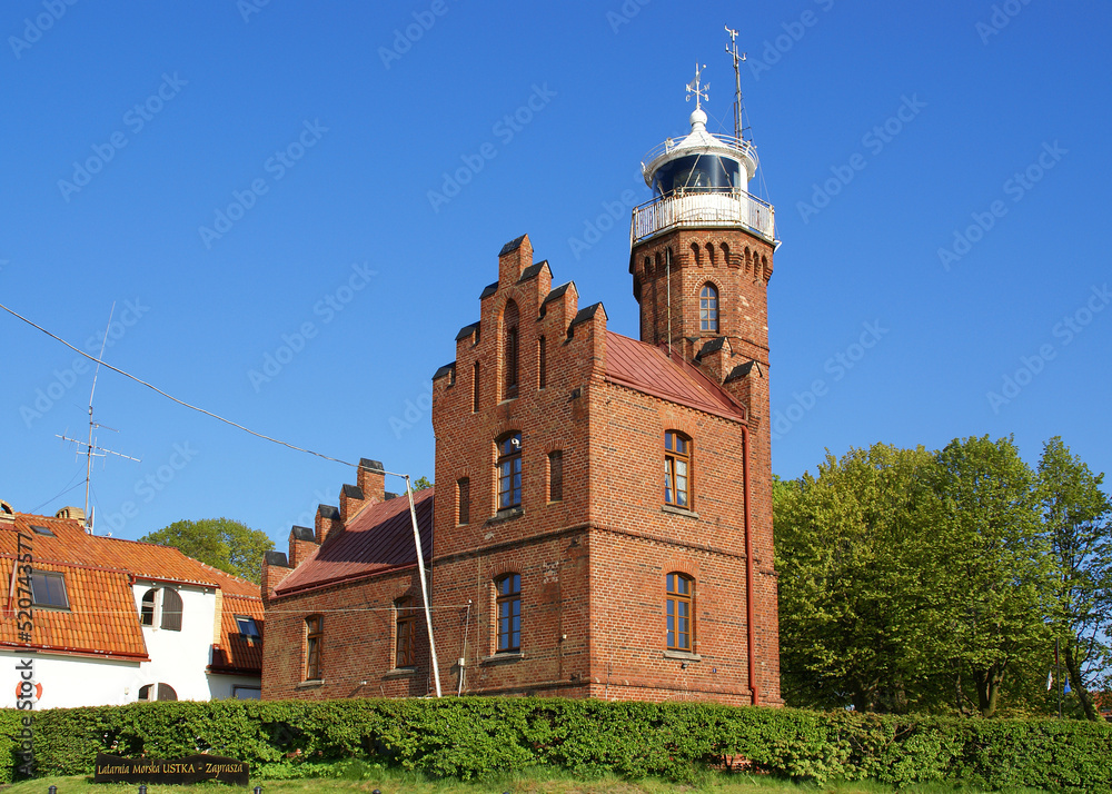Lighthouse in Ustka, Pomeranian Voivodeship, Poland Stock-Foto | Adobe ...
