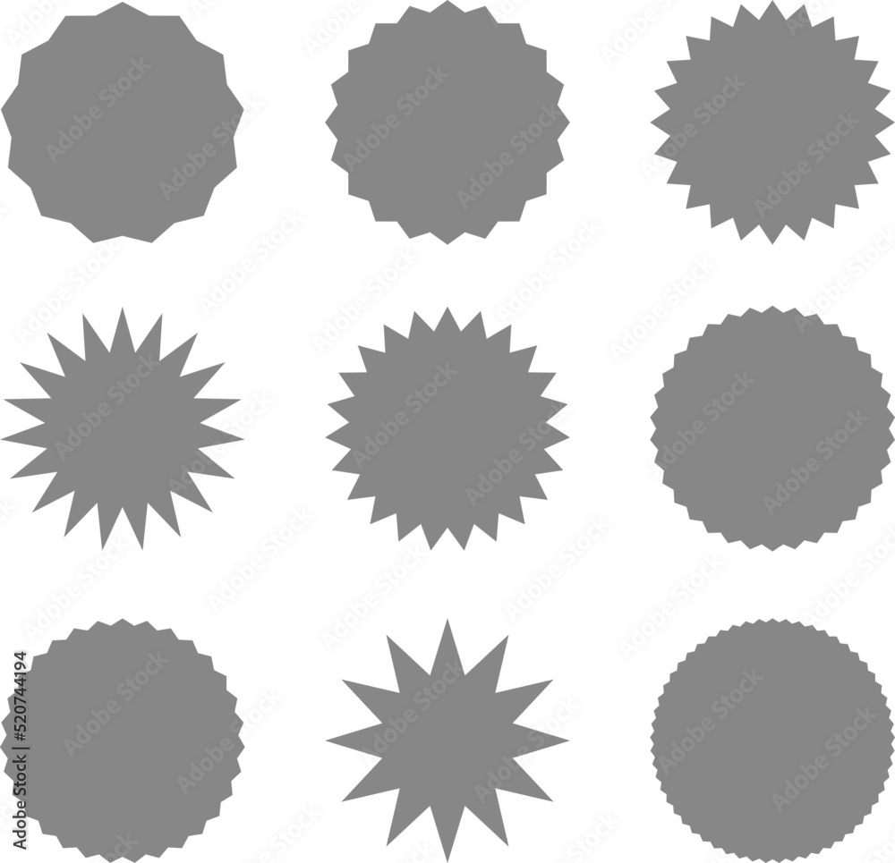Elements for design, star shapes, sharp corners, vector Stock Vector ...