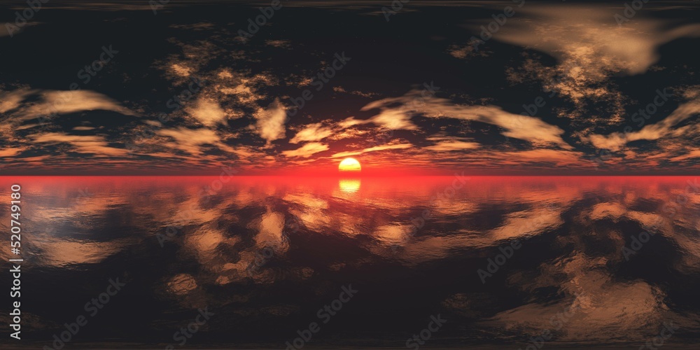 sea panorama, HDRI, environment map , Round panorama, spherical ...