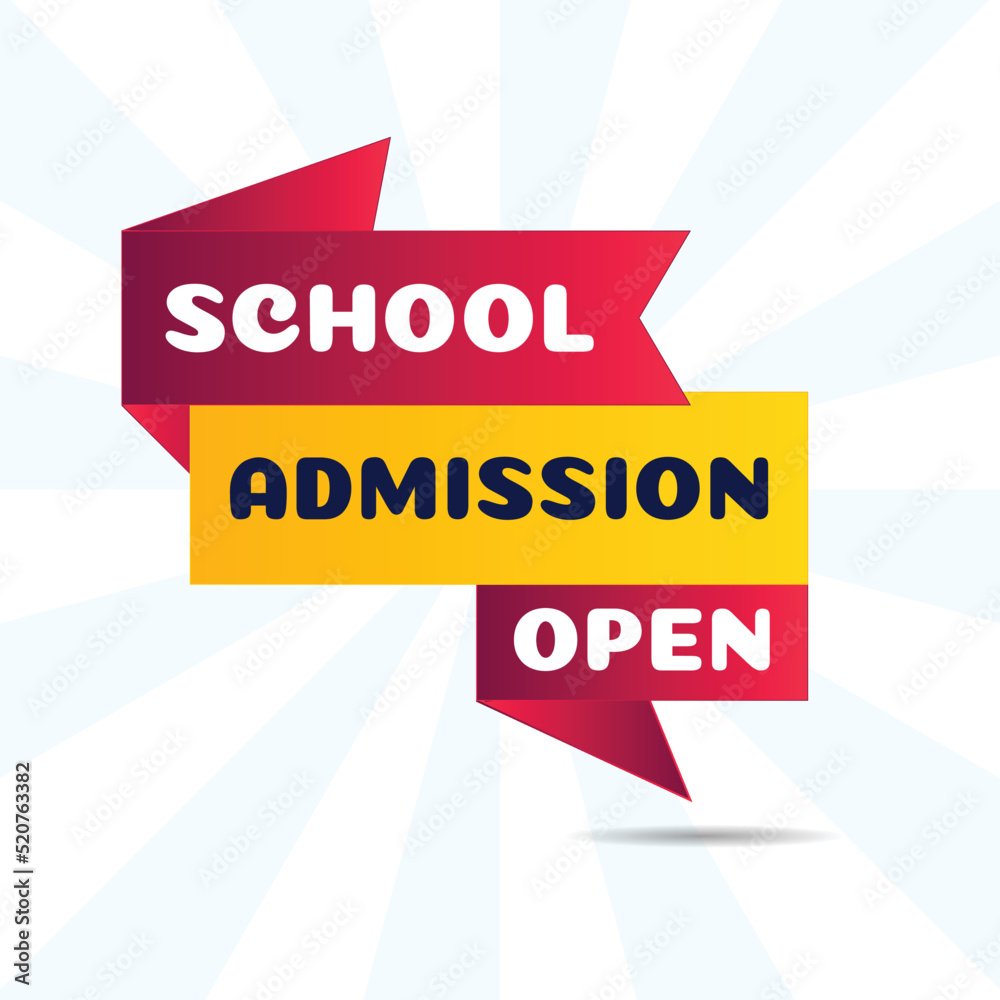 school admission open banner back to school vector for social media ...