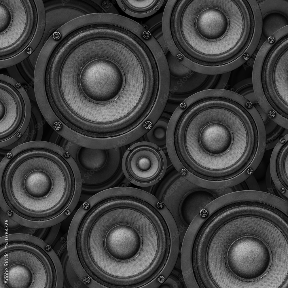 Music speakers on white background. Audio technica. Bookshelf speaker ...