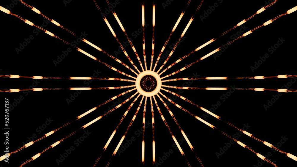 Dark background.Design.Bright lines in the animation create different ...