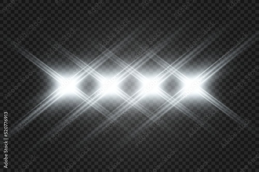 Special lens flash, light effect. The flash flashes rays and ...
