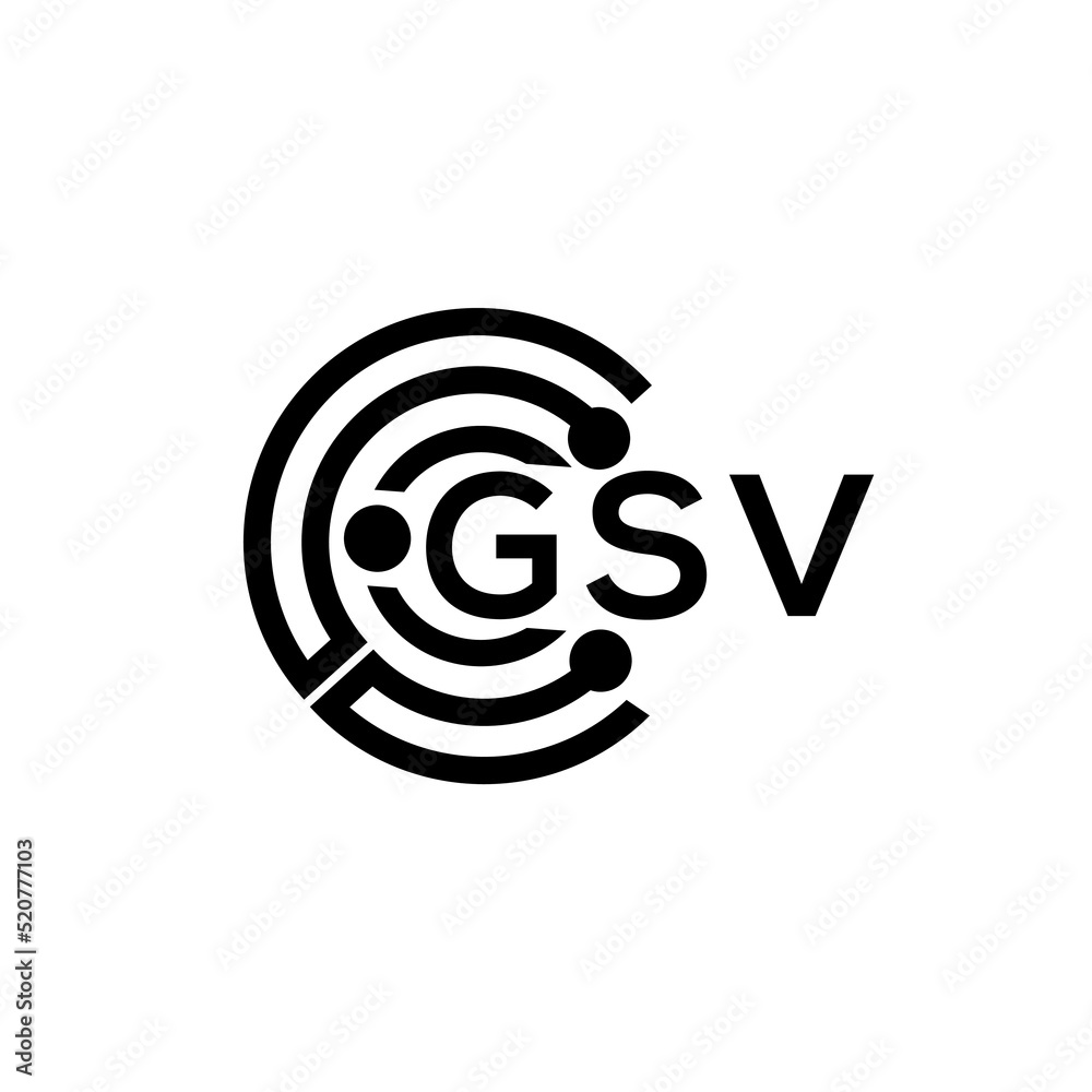 GSV letter initial creative logo design template vector illustration ...