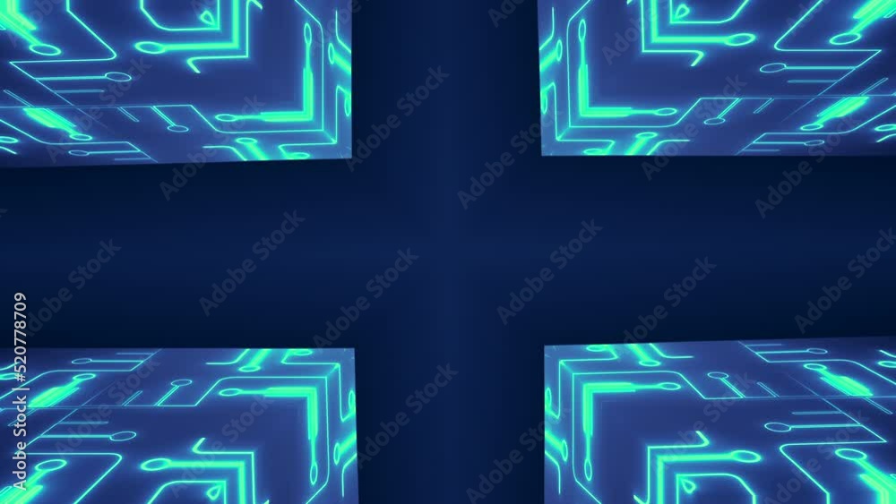 Untitled Project3D Animated Looped Circuit Board Room Floor and Ceiling ...