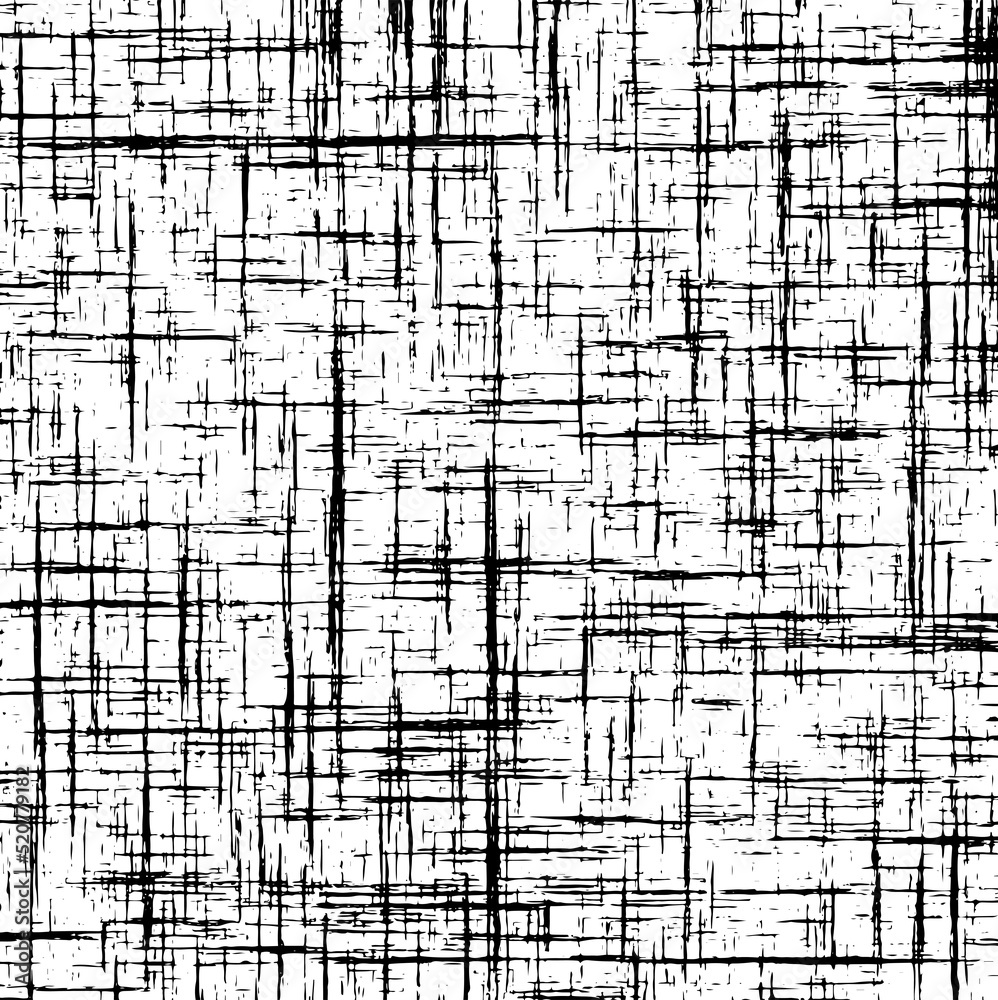 Black checked textured pattern. Scratch, grunge linen texture. Vertical ...