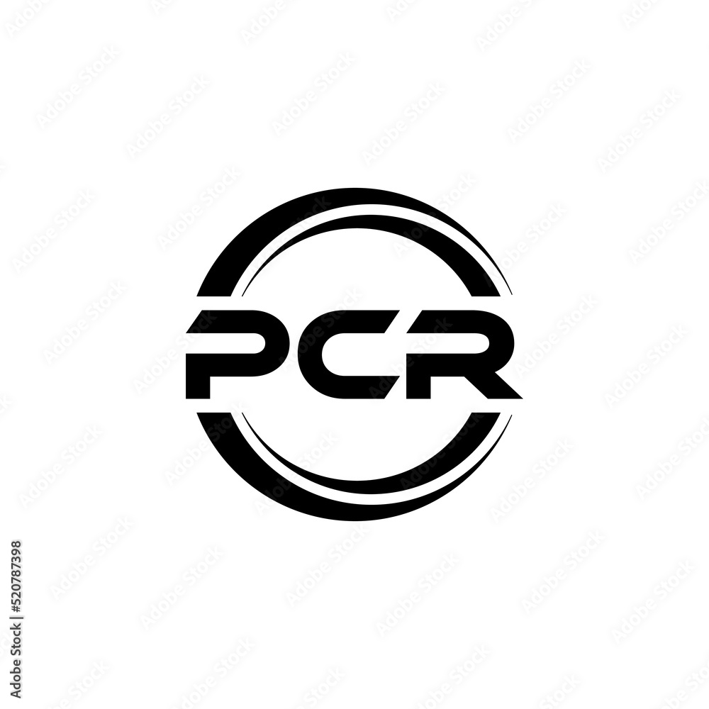 PCR letter logo design with white background in illustrator, vector ...