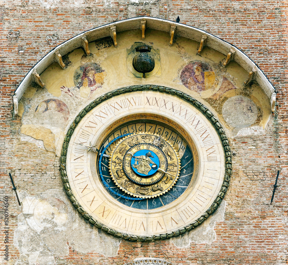 Torre dell'Orologio. Clock Tower of the Palazzo della Ragione in the ...