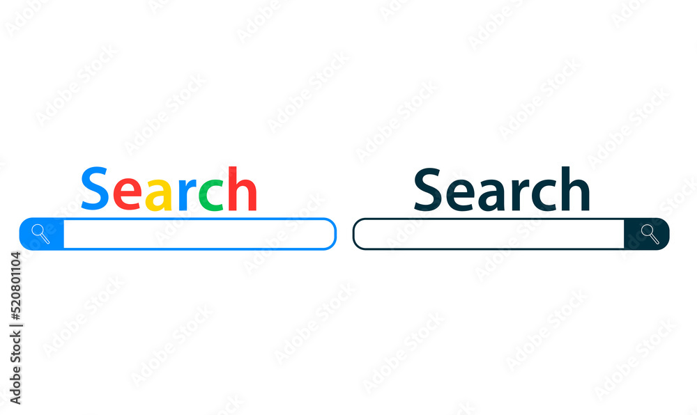 Browser search bar for UI. Internet window. Vector on isolated white ...