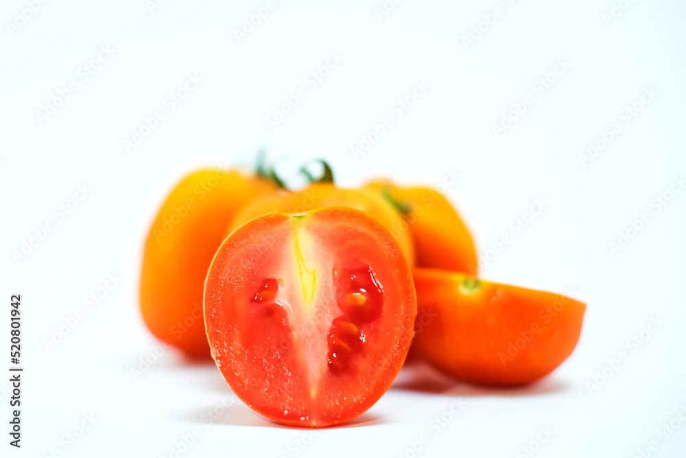 Fresh tomato slices with clipping paths for objects and shadows ...