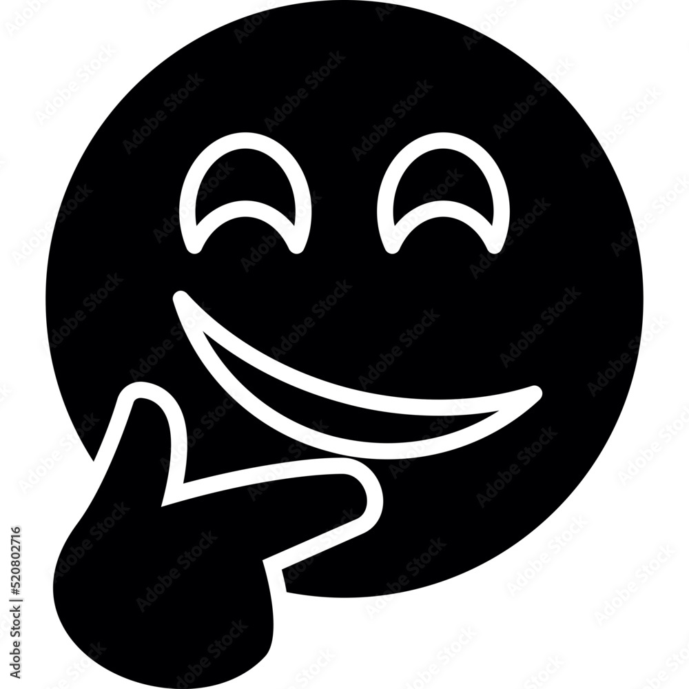 Thinking Face Icon Stock Vector | Adobe Stock