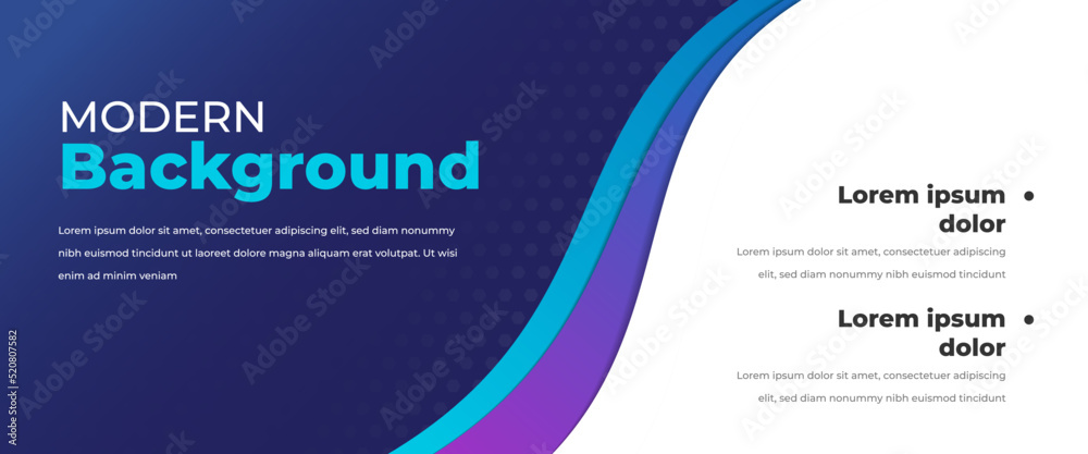 Modern abstract blue background with wavy shape Stock Vector | Adobe Stock